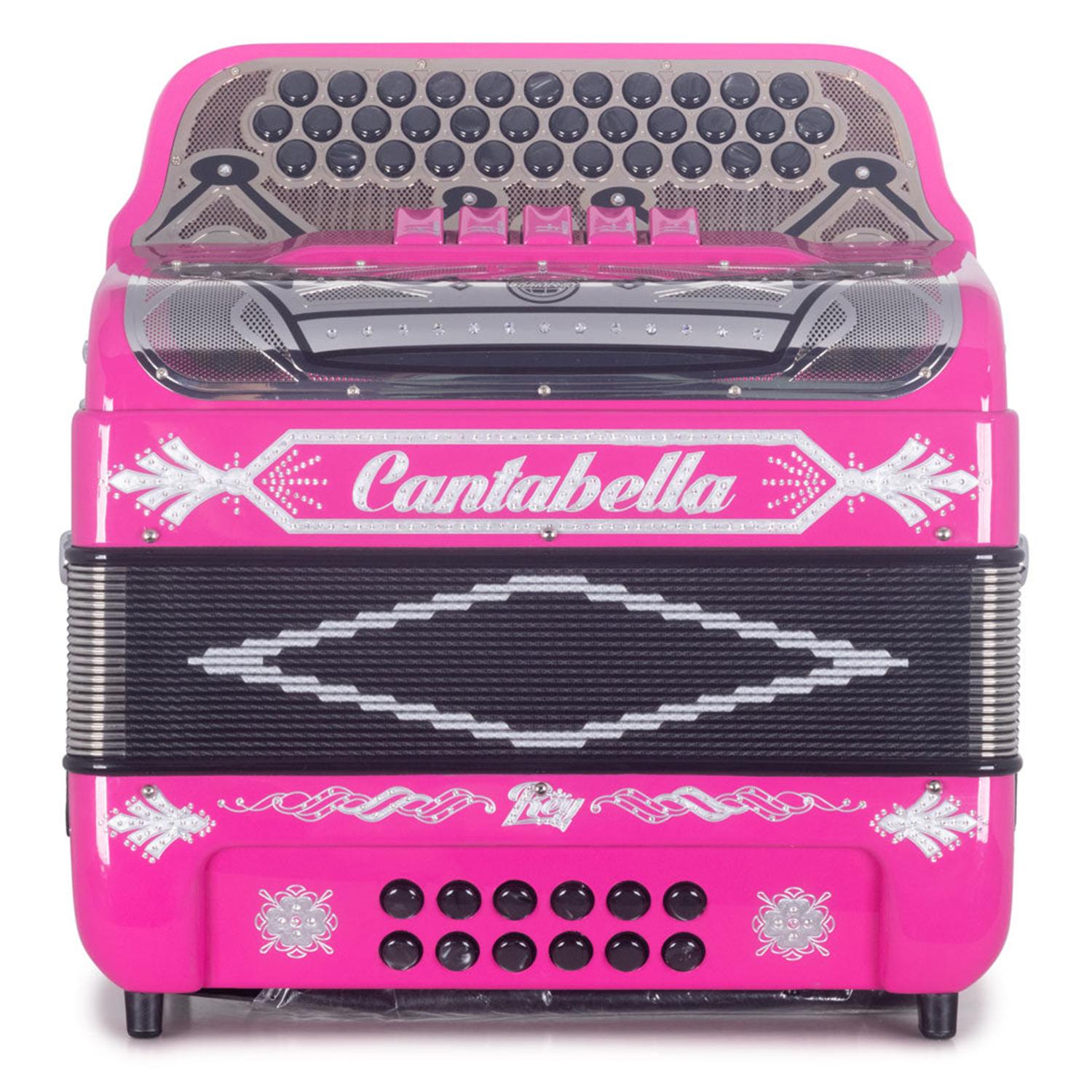 Acordeón Rey II 5 Registros Fa Rosa con Negro CRII 5SW PKSV BKBK FBE C ...